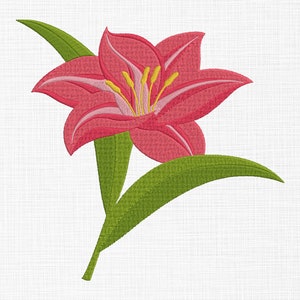 Lily Embroidery Design Flower Embroidery Design Floral Embroidery ...
