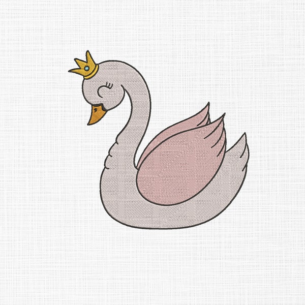 Swan Embroidery - Etsy