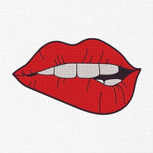 Lips Embroidery Design Red Lips Embroidery Design Lips Embroidery Files ...