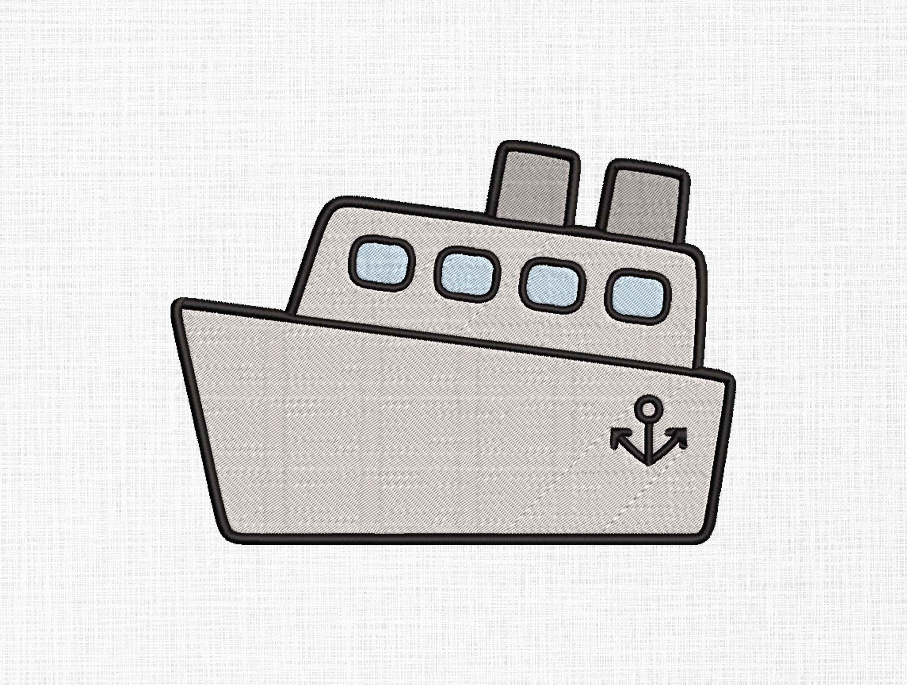 Mini Ship Embroidery Design Boat Embroidery Design Ship - Etsy