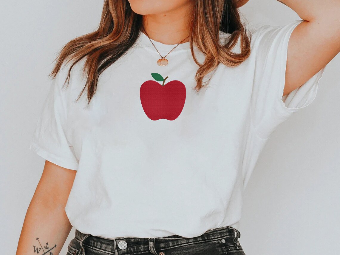 Apple Embroidery Design Apple Embroidery Files Fruits - Etsy