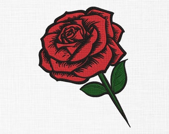 Rose Embroidery Design Red Rose Bouquet Embroidery Design Flower ...