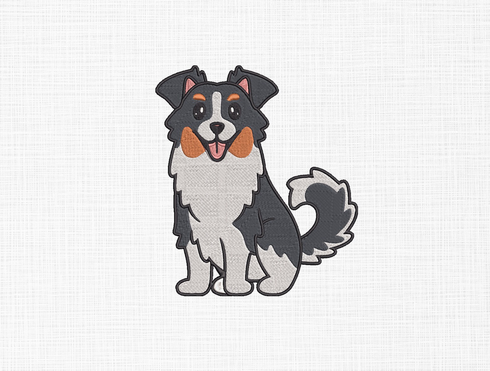 Australian Shepherd Embroidery Design Dog Embroidery Design Animals ...