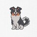 Australian Shepherd Embroidery Design Dog Embroidery Design Animals ...