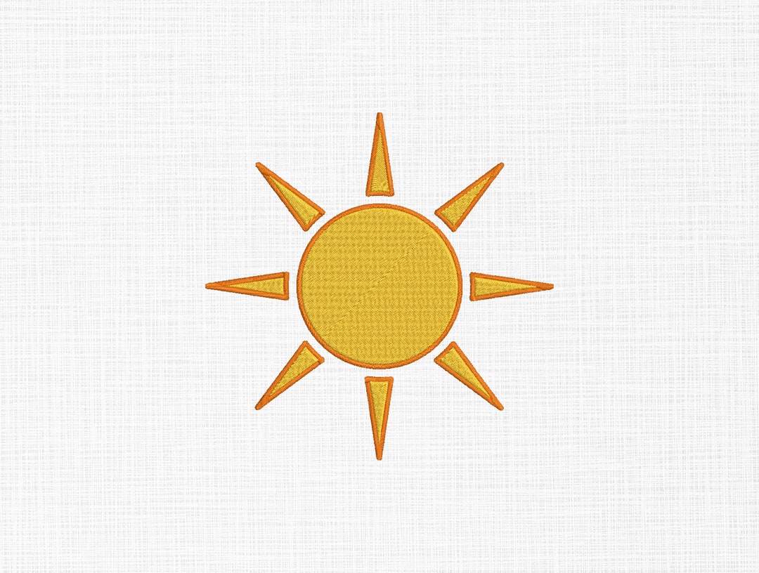 Sun Embroidery Design Sun Embroidery Files Boho Sun Embroidery Design ...