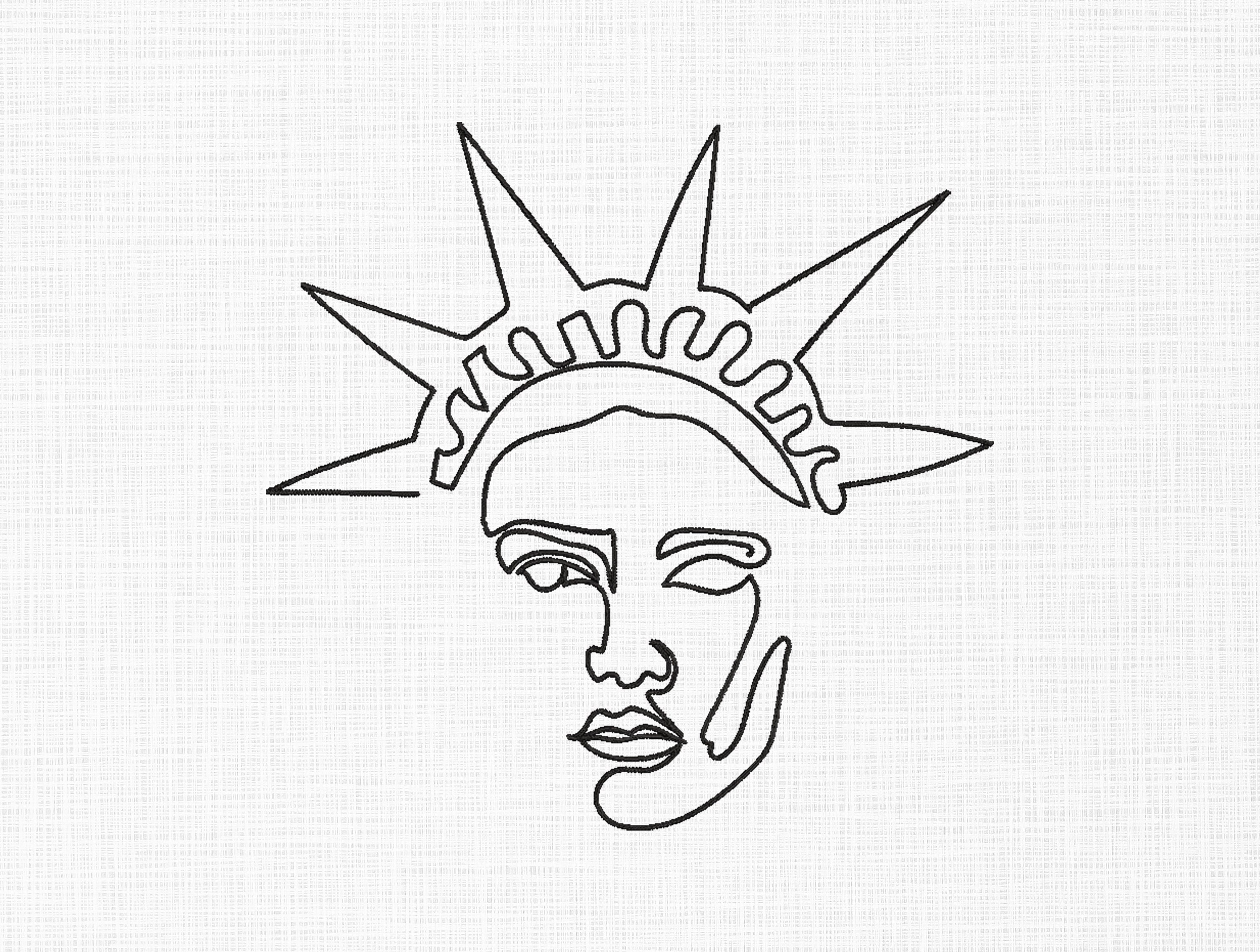 Statue Of Liberty Face Outline