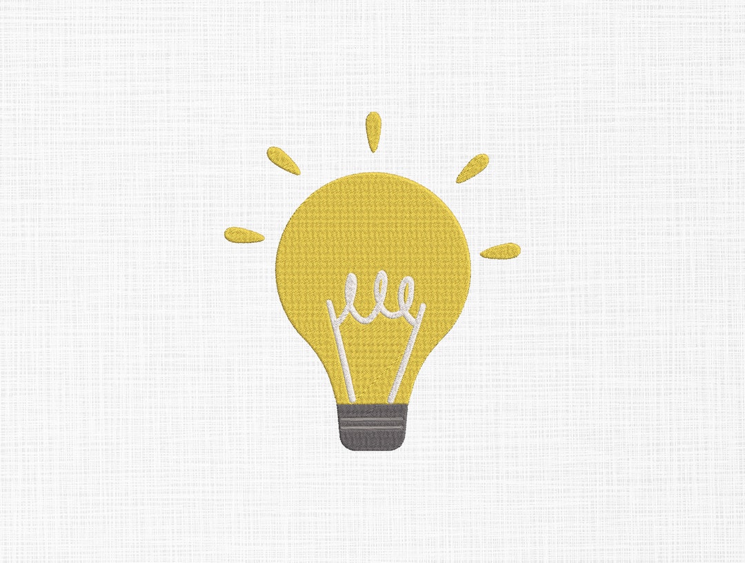 Light Bulb Embroidery Design Bulb Embroidery Design Light Embroidery ...