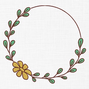 Floral Wreath Embroidery Design Flower Wreath Embroidery Design Machine ...