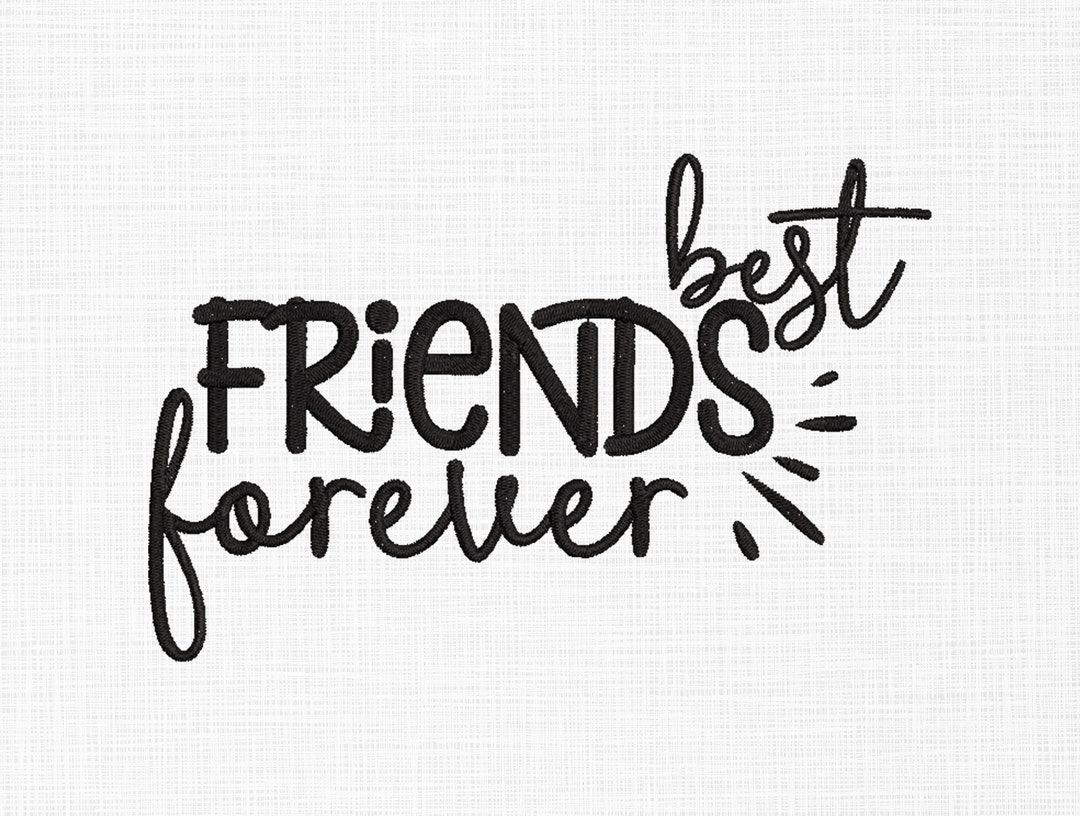 Best Friends Forever Embroidery Design Friends Love Embroidery Design ...