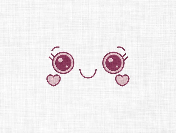 Kawaii Face Machine Embroidery