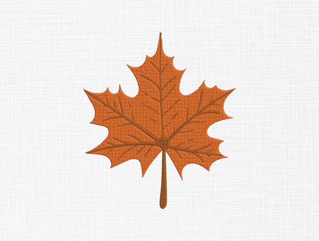 Maple Leaf Embroidery Design Leaf Embroidery Design Autumn Embroidery ...