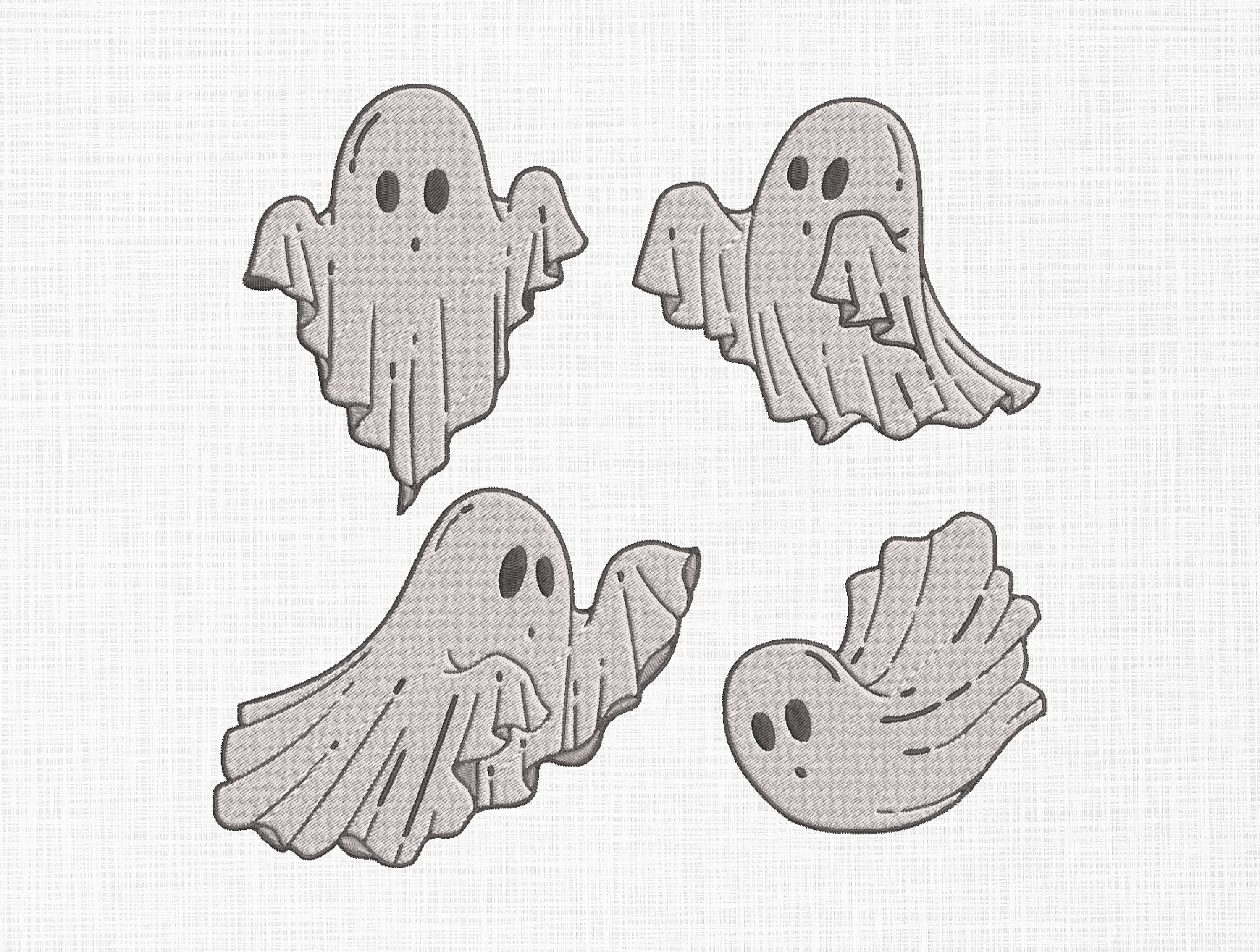 Ghost Bundle Embroidery Design Cute Ghost Embroidery Design - Etsy