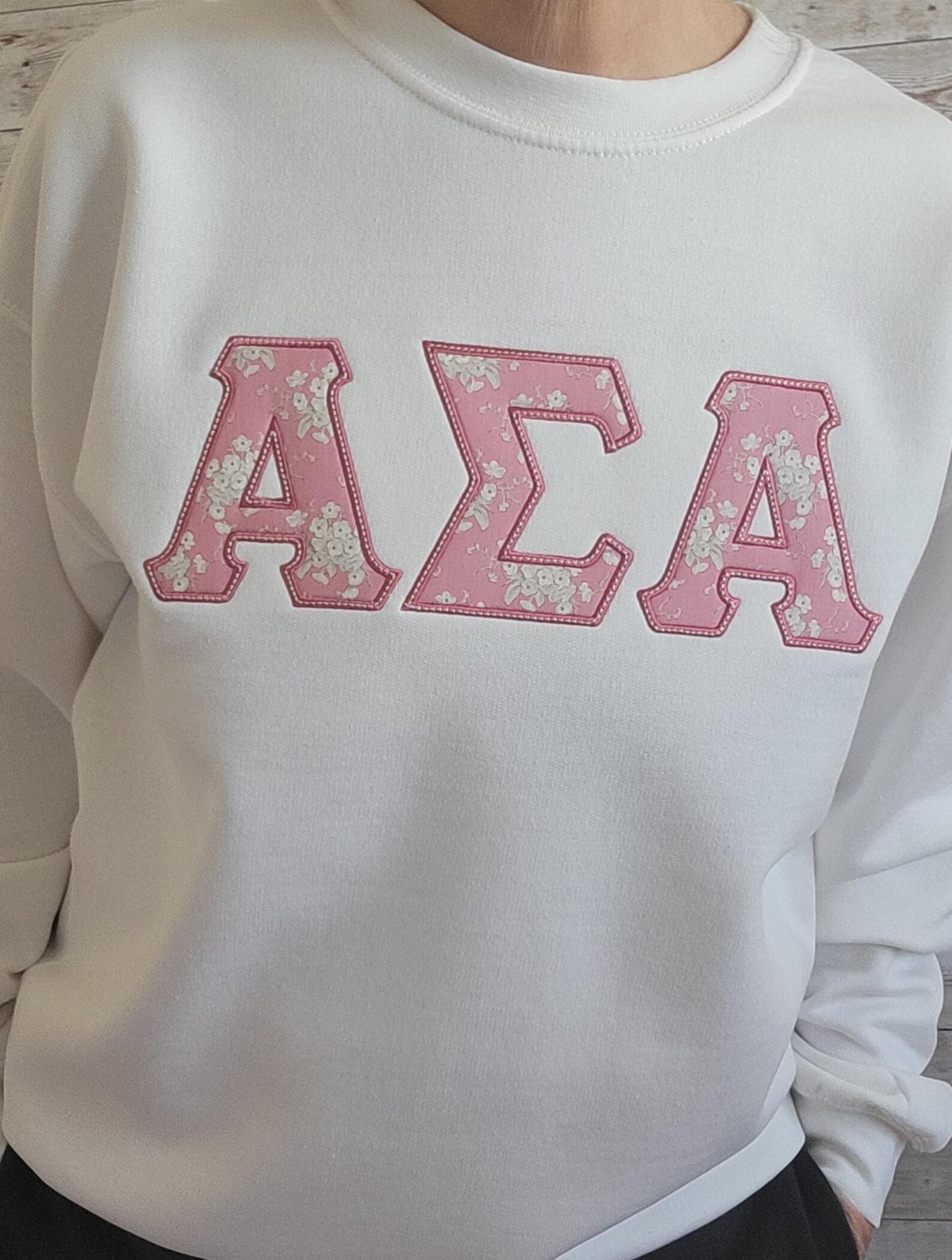 Alpha Sigma Alpha Applique Sweatshirt - Etsy