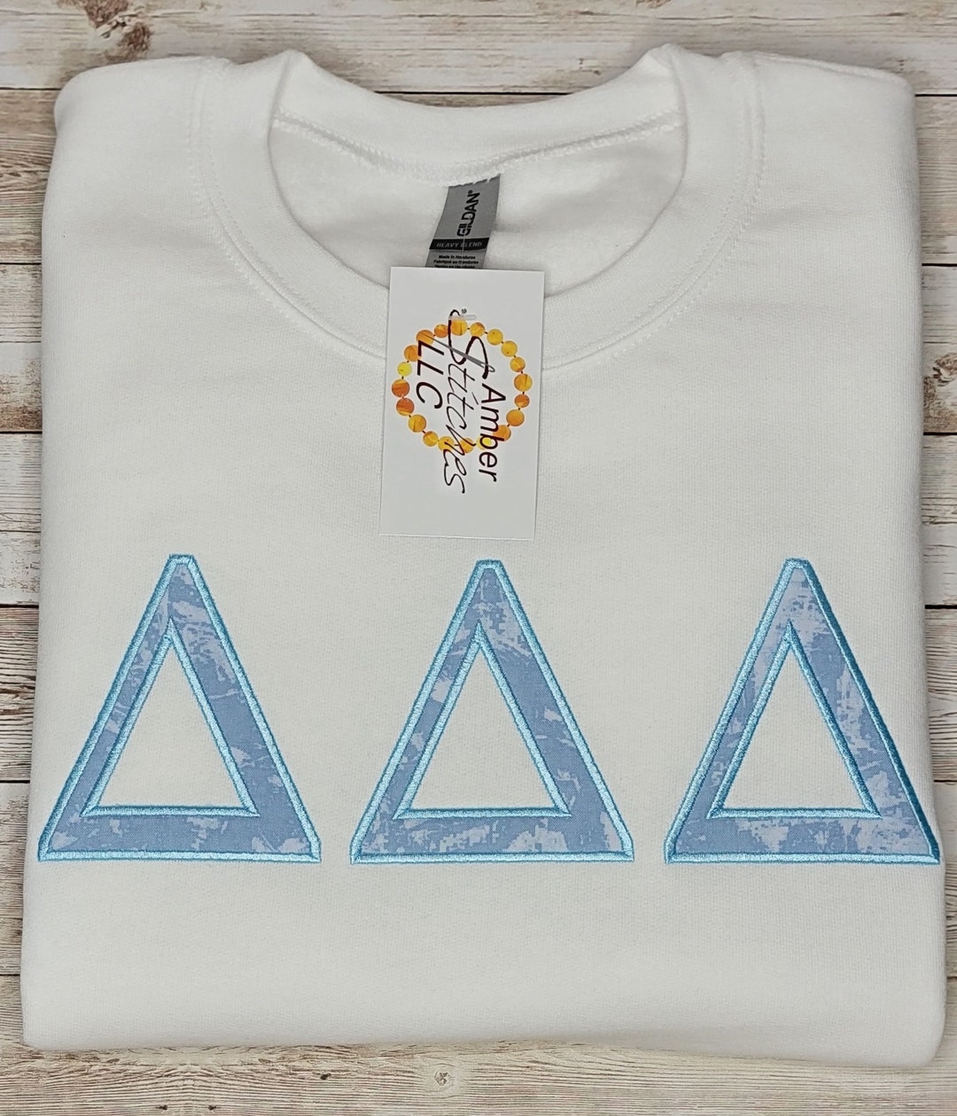Embroidered Tri Delta Applique Sweatshirt - Etsy