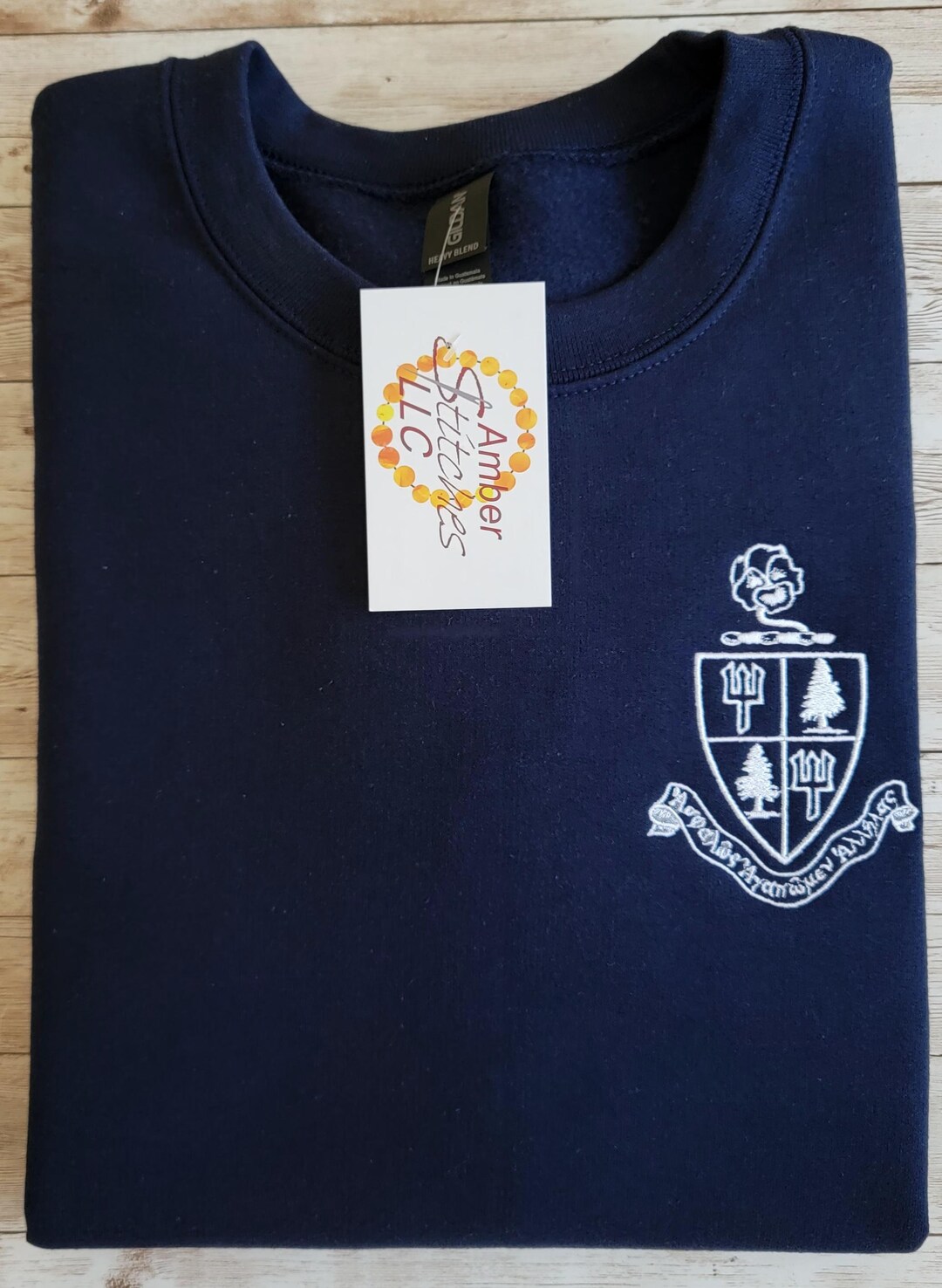 Tri Delta Embroidered Crest Sweatshirt - Gildan Crewneck - Etsy