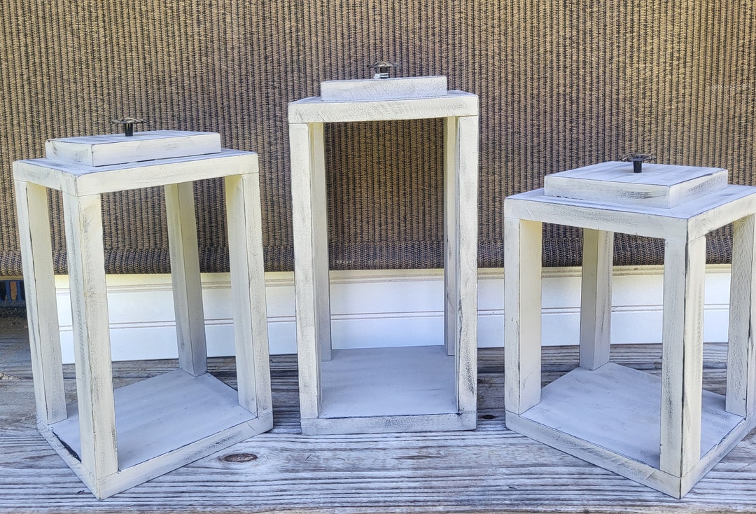 Distressed Shelf Lanterns - Etsy