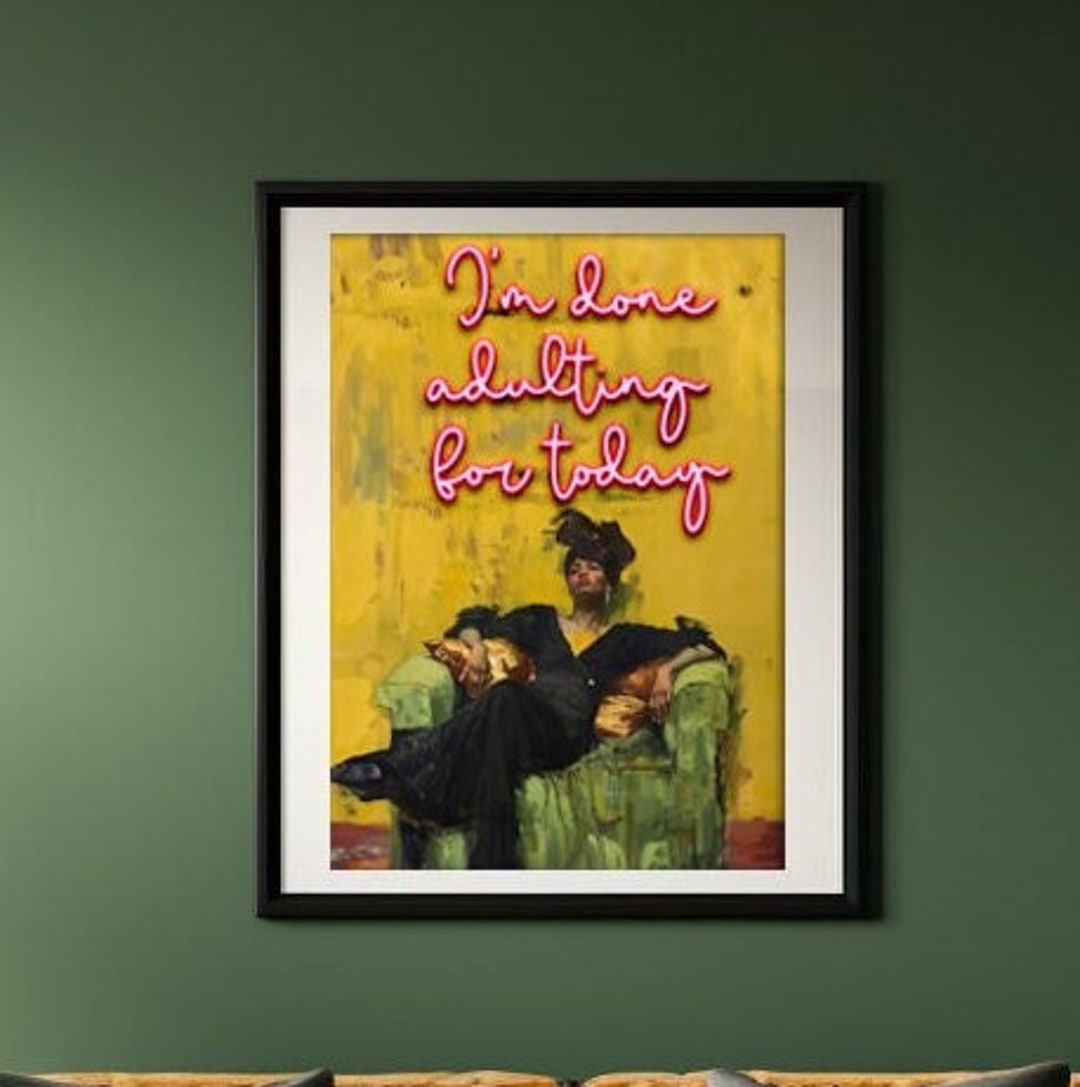 Done Adulting Poster | Woman Reclining - Etsy