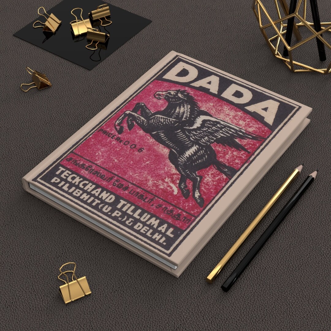 Retro Indian Matchbox Design | Dada | Hardcover Journal Matte - Etsy