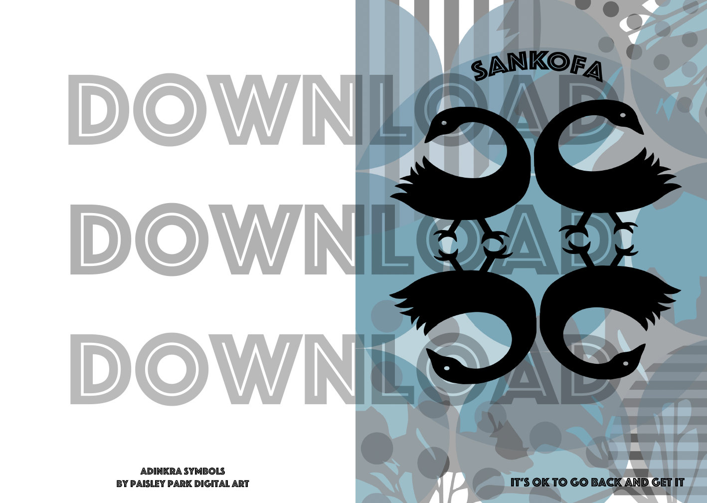 SANKOFA, ADINKRA SYMBOL Downloadable Occasional Card, It's Ok to Go ...