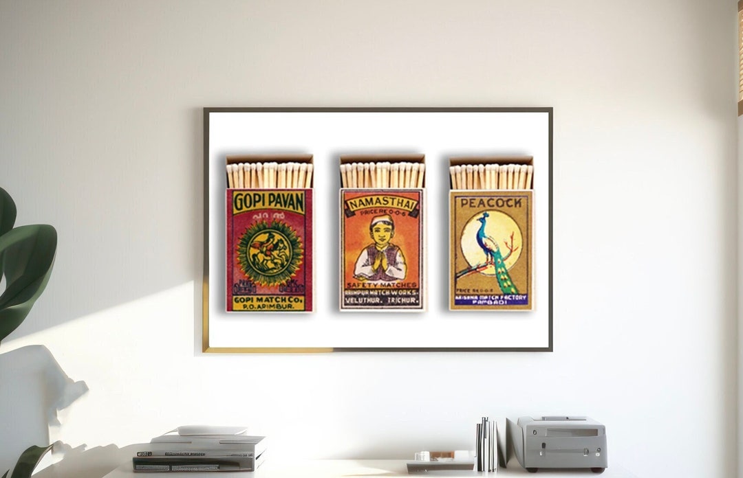 Indian Retro Matchbox Downloadable Cover Art and Design - Etsy