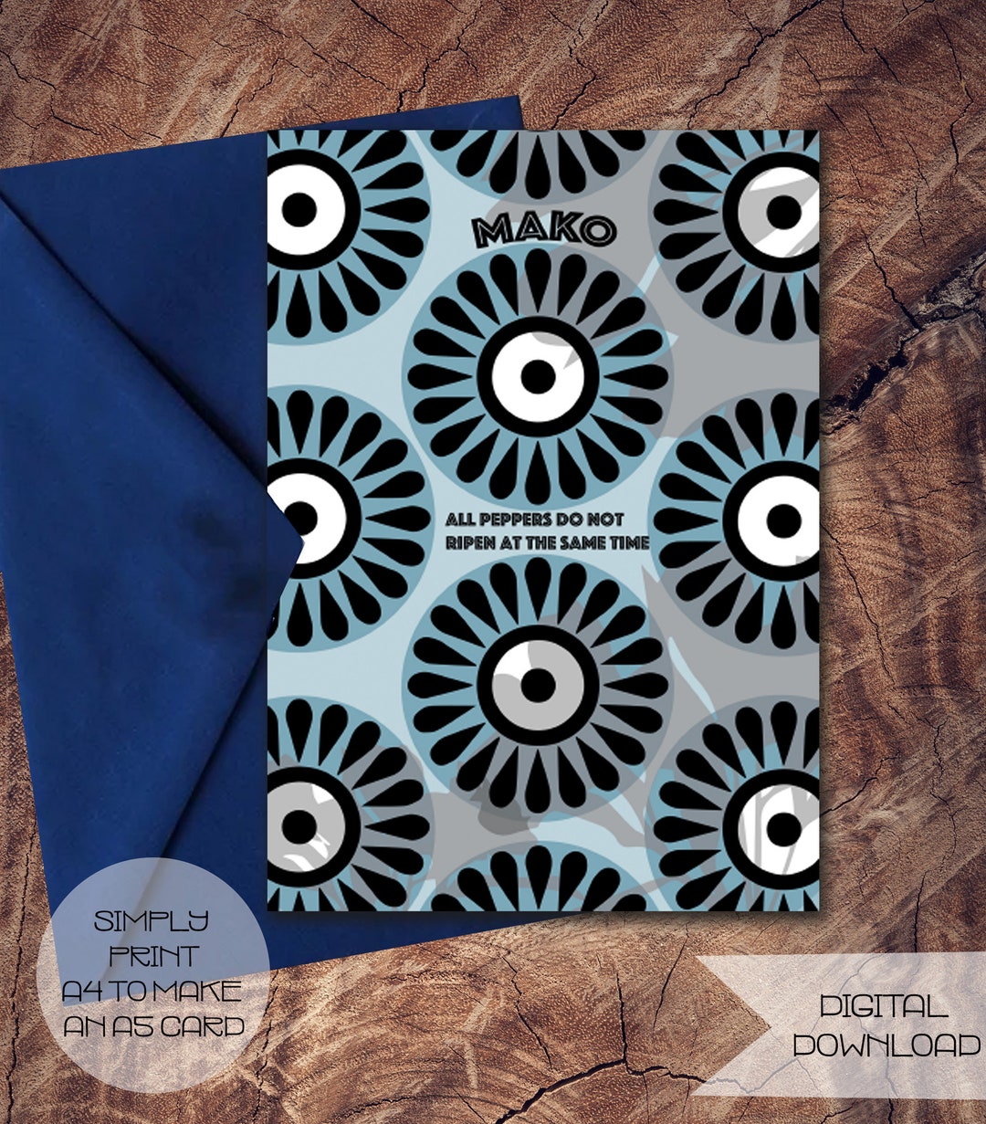 Adinkra Symbol Downloadable Card MAKO all Peppers Are Not the - Etsy