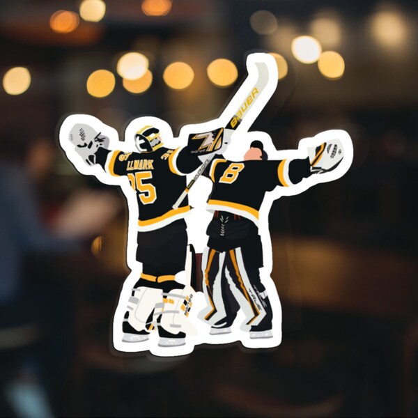 Goalie Hug Sticker - Etsy