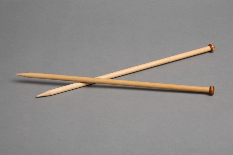 Pair of Single Pointed Wooden Knitting Needles - Etsy