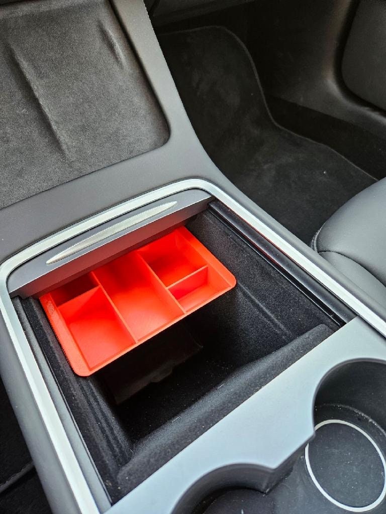 Tesla Center Console Tray / Bin / Shelf / Organizer. Model 3 or Model Y ...