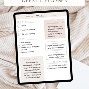 Simple Weekly Printable Planner | Digital Planner | to Do ...