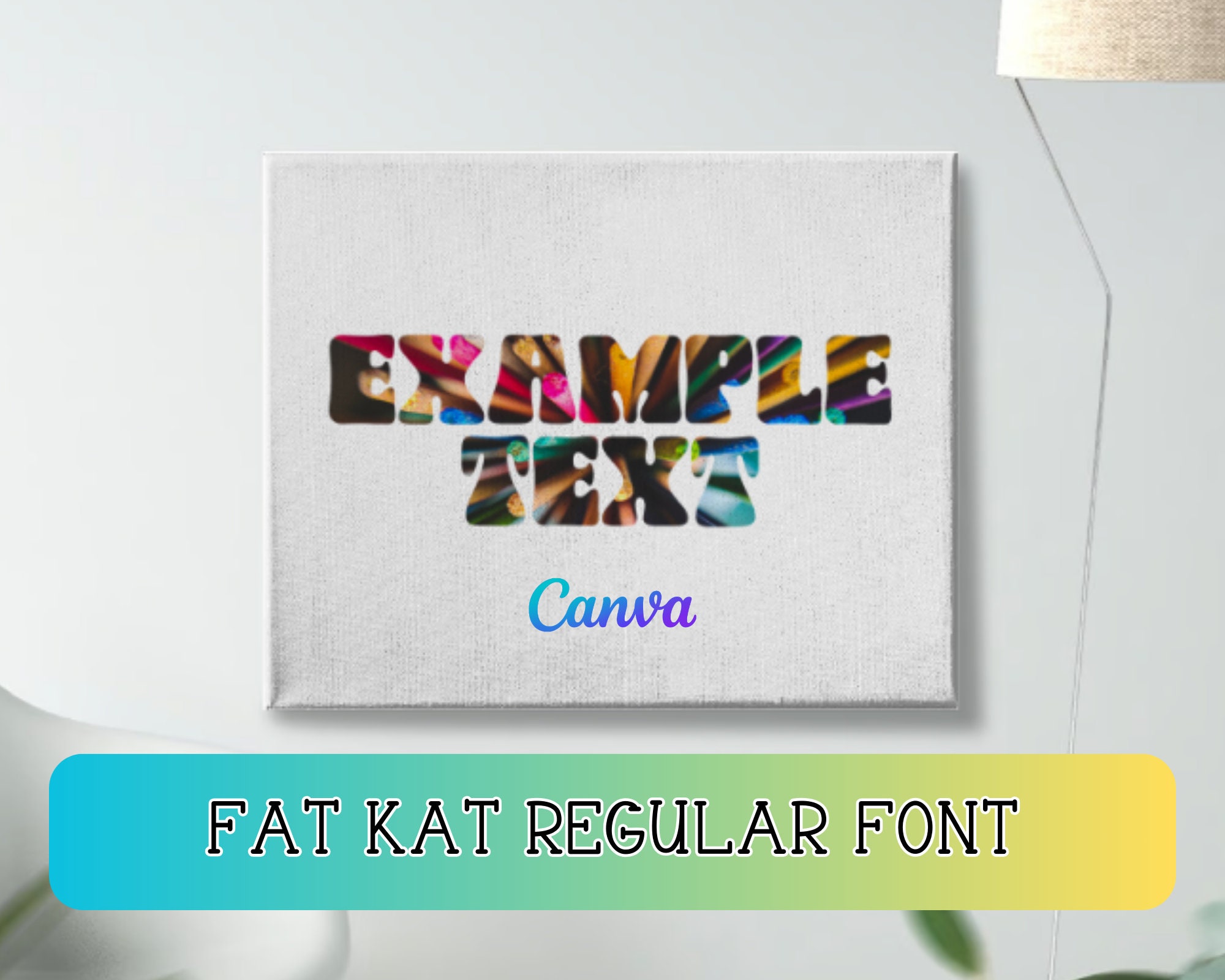 Canva Alphabet Font Frame Template fat Kat Font - Etsy