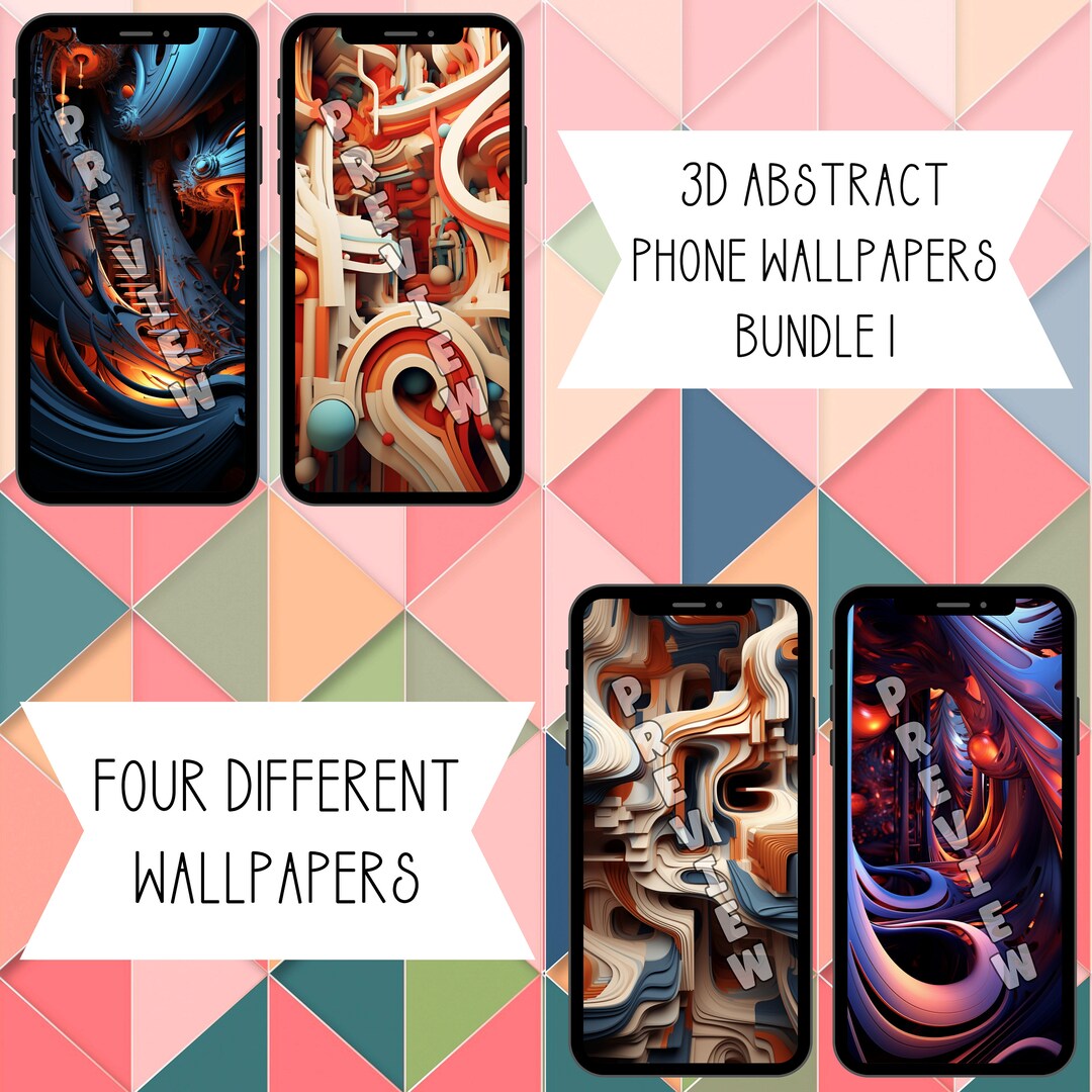 Abstract 3D Phone Wallpapers and Lock Screens/screensavers - Etsy