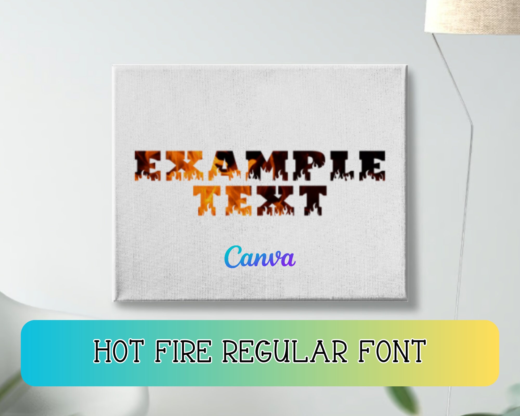 Canva Alphabet Font Frame Template hot Fire Regular Font - Etsy