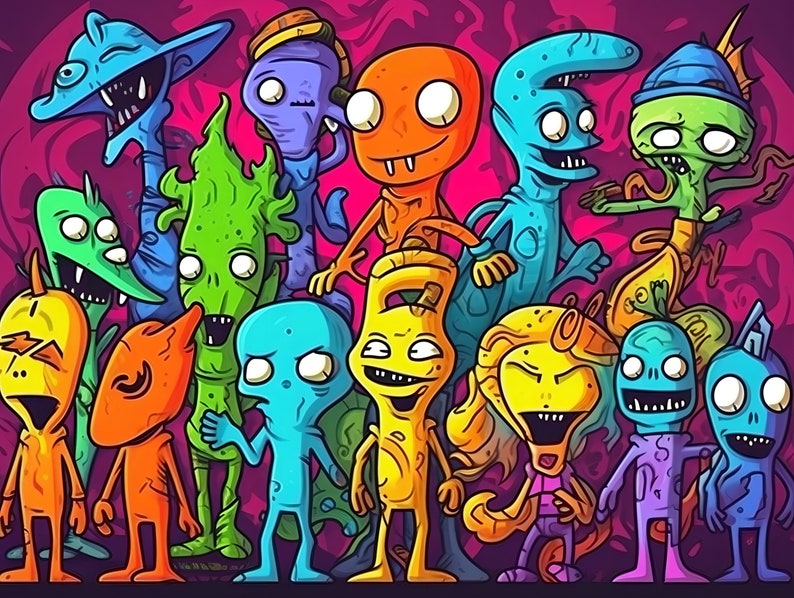 Cosmic Creatures Clipart Collection - Etsy