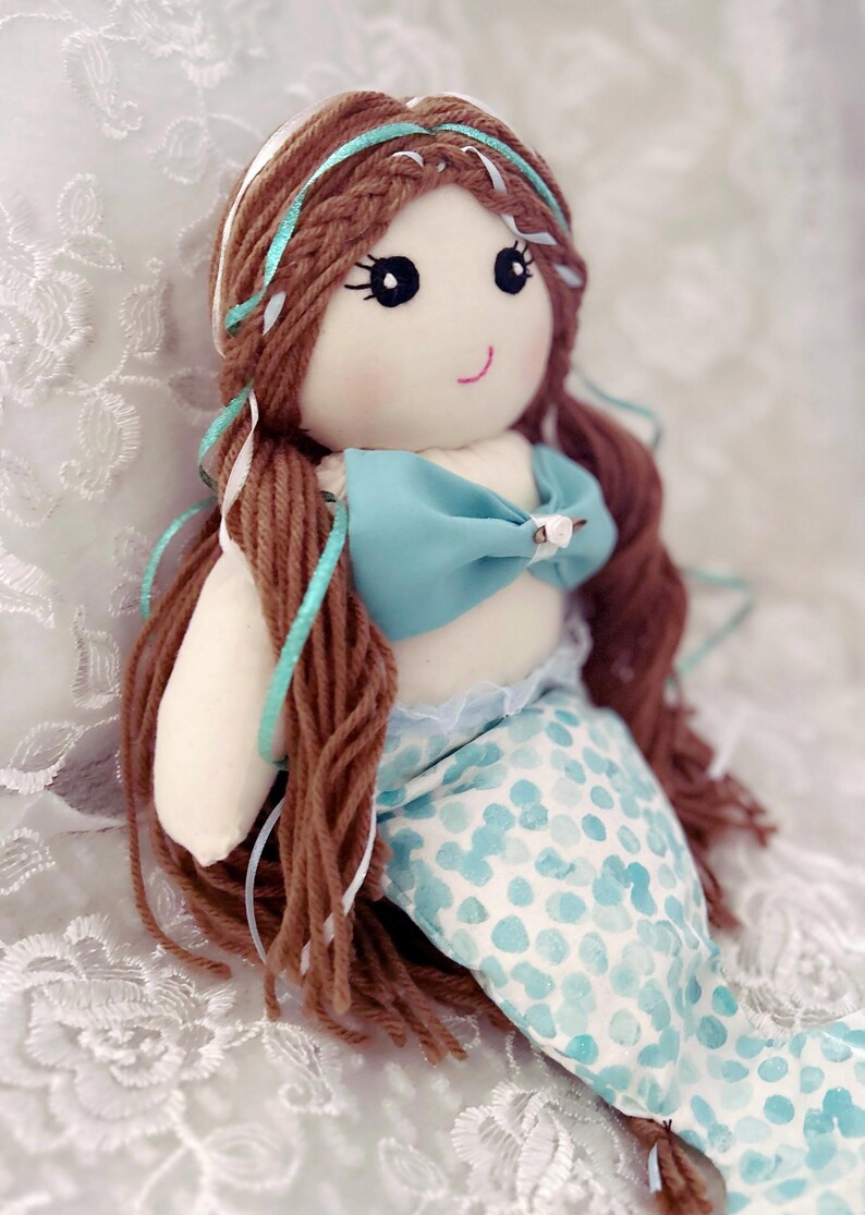 Handmade Mermaid Doll, Mermaid Heirloom Doll, Mermaid Rag Doll, Mermaid ...