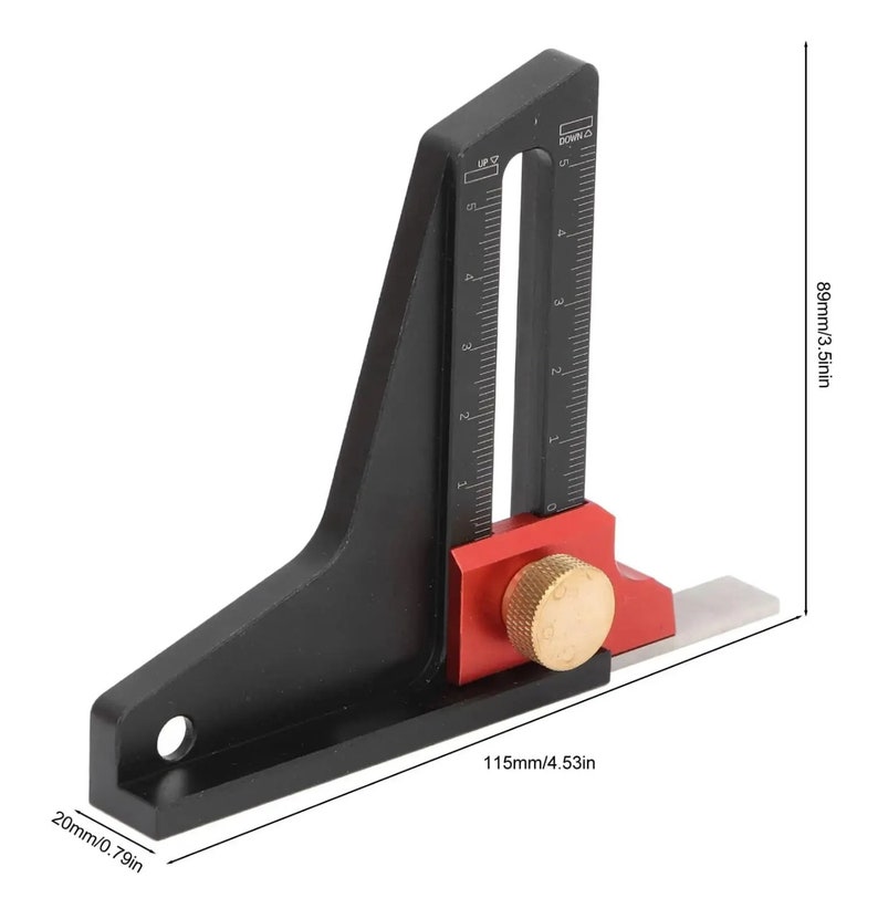 Aluminum Alloy Height Gauge Dual Scales DIY Woodworking Height ...