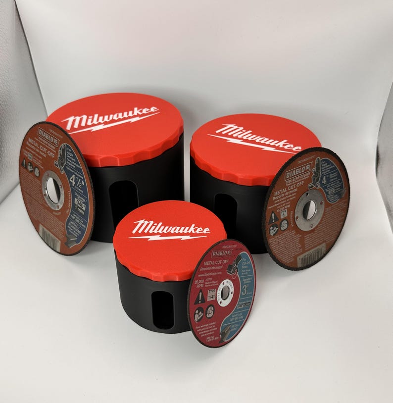 Milwaukee Grinder Disc Organizer Box |for 3 Inch, 4 Inch, 4.5 Inch and ...