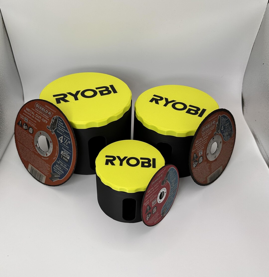 Ryobi Grinder Disc Organizer Box | for 3 Inch, 4 Inch, 4.5 Inch and 5 ...