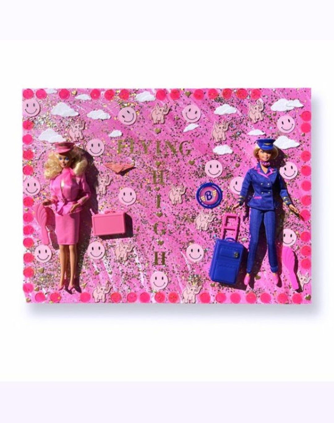 Flying High | A Barbie for Every Mood (barbie Canvas Art, Upcycled ...