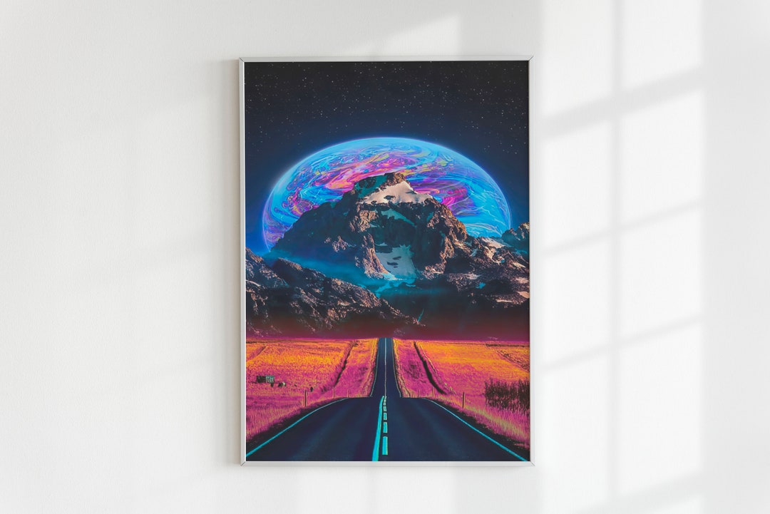 Road on Galaxy, Road to Space, Canvas Wall Art, Mars Decor Art, Popular ...