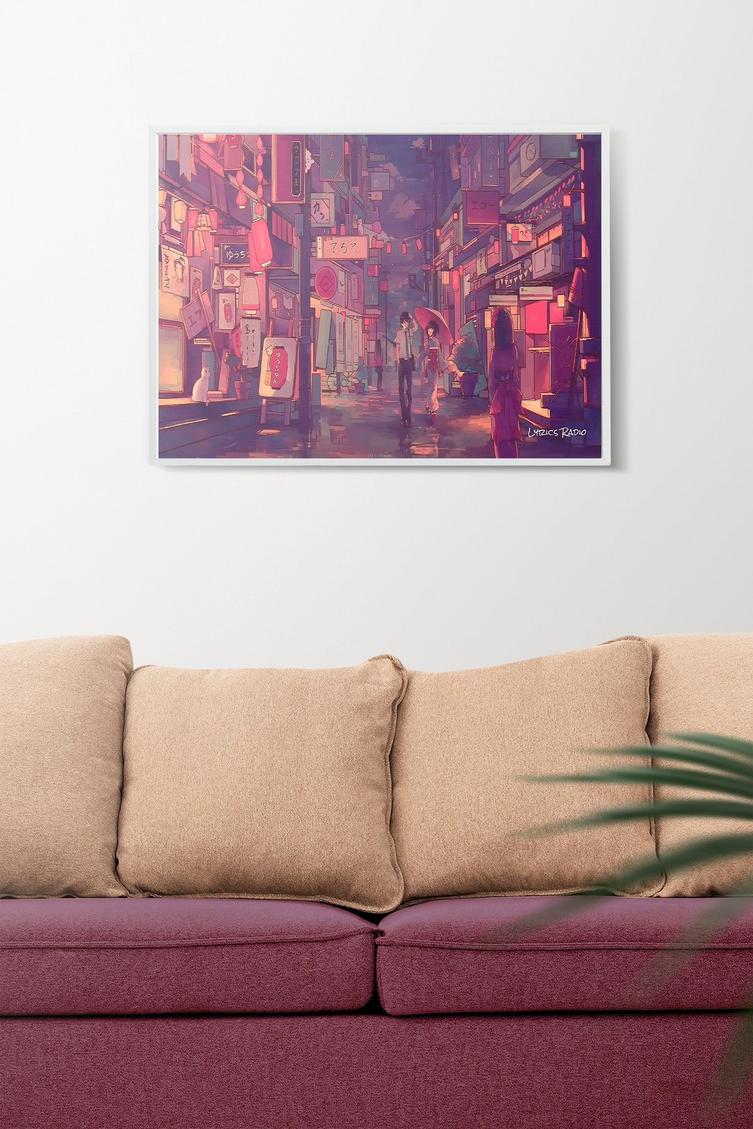 Lo-fi Style Street Canvas - Lofi Art, Lo-fi Anime City Poster, Japanese ...
