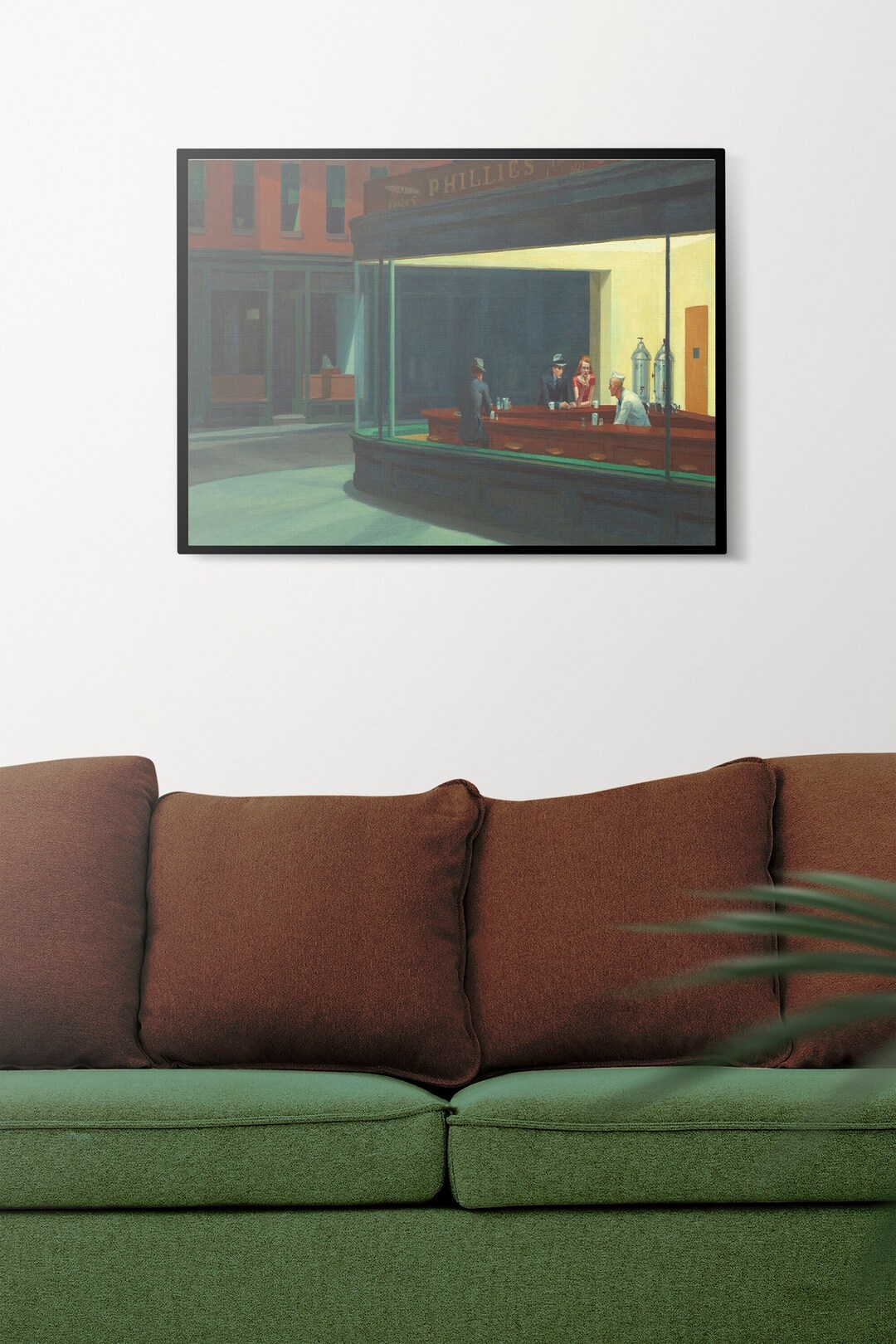 Edward Hopper Nighthawks Canvas, Reproduction Poster Art, American ...