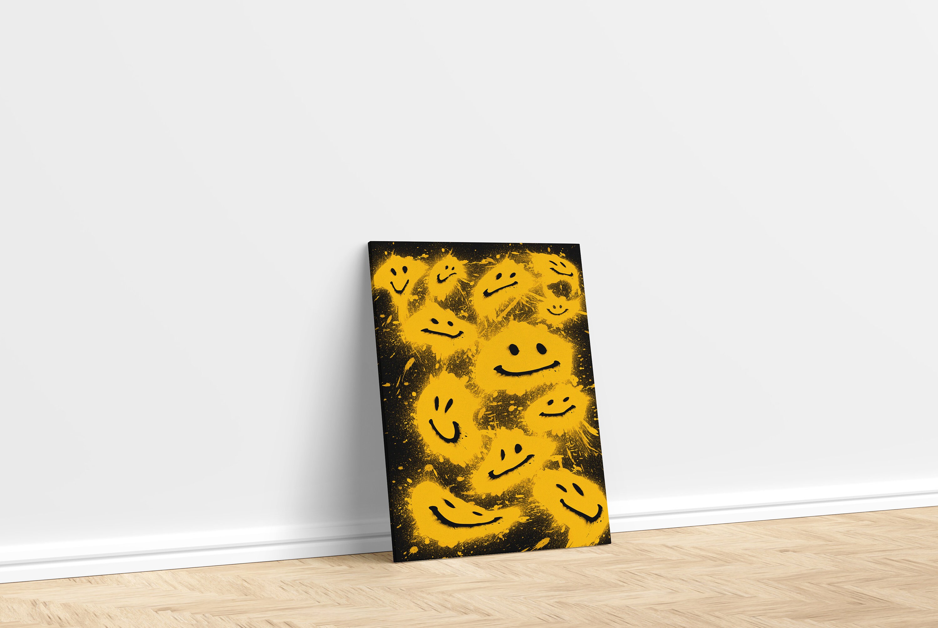 Drippy Smiley Print Drippy Smiley Poster Melted Smiley - Etsy