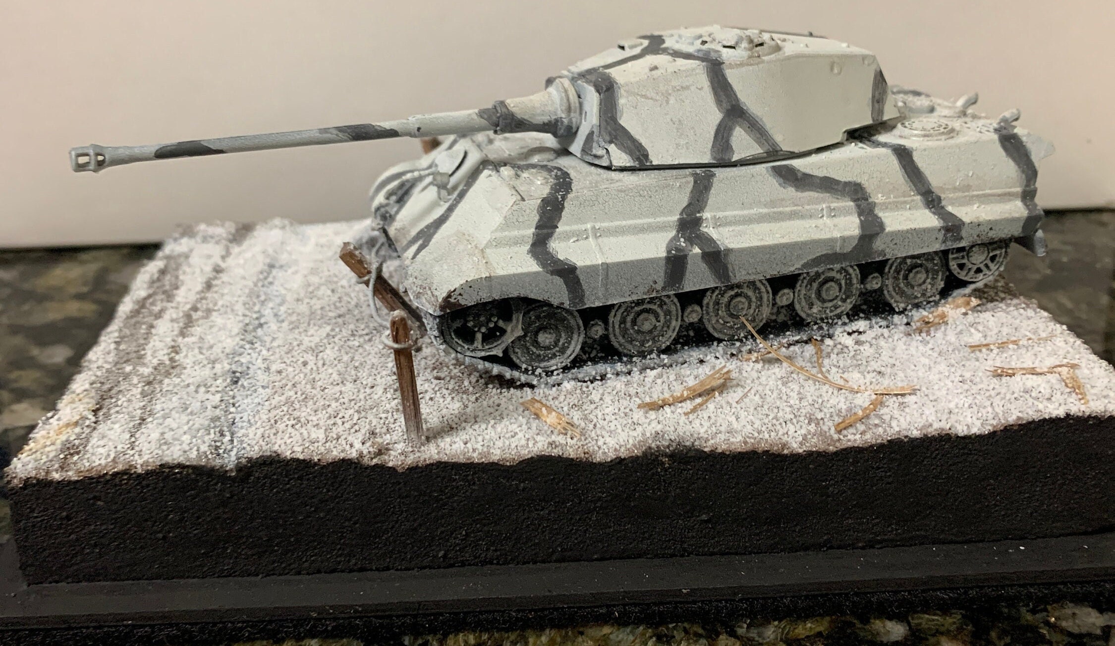World War II Diorama King Tiger Tank Over Snowy Road - Etsy