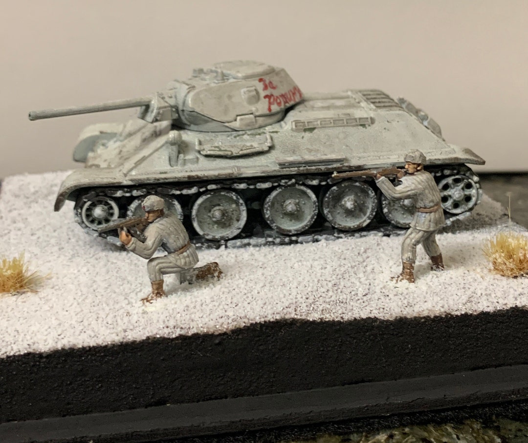 World War II Diorama T-34 Tank Advancing in the Snow - Etsy
