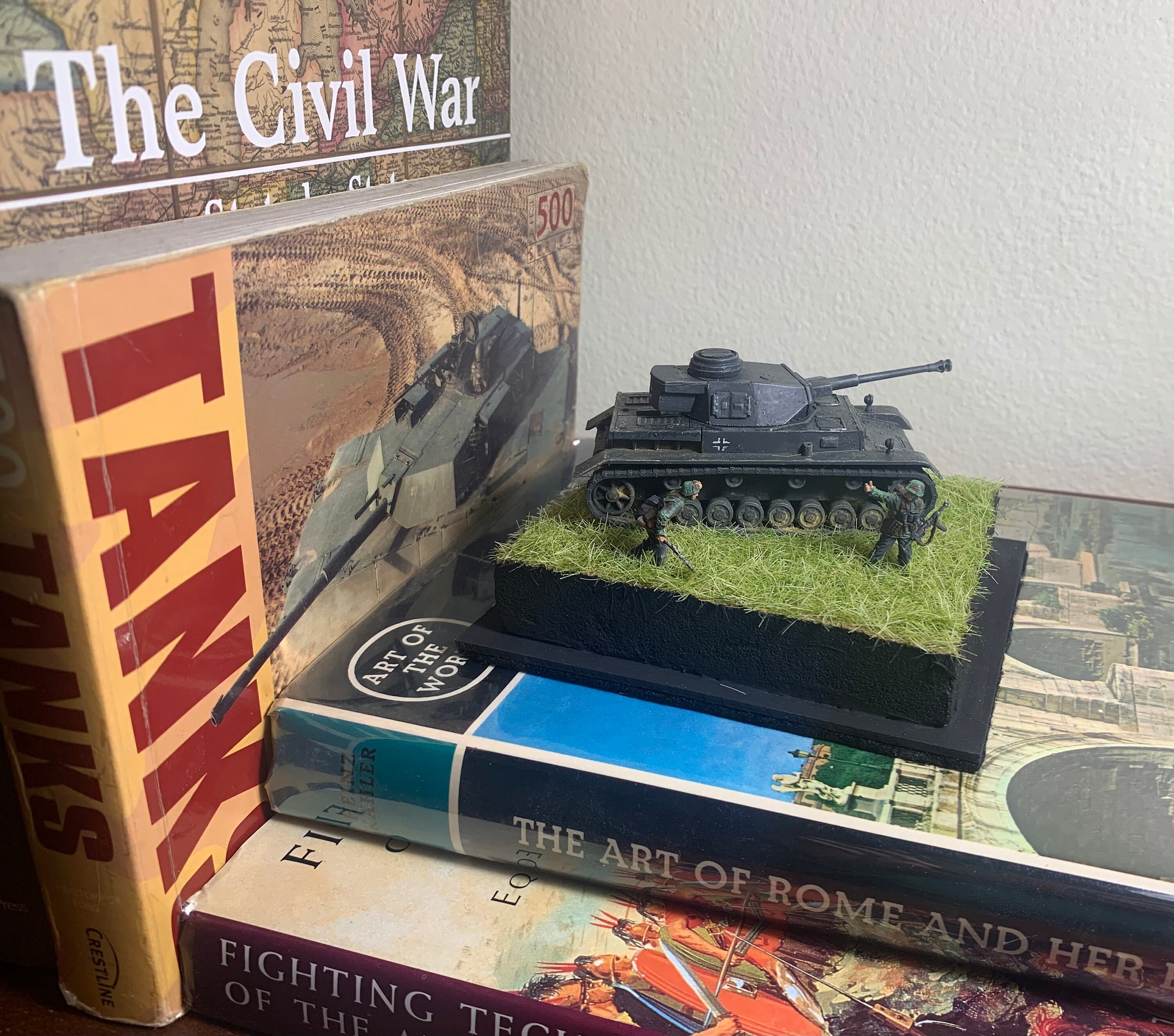 World War II Diorama Miniature Panzer IV G Tank Advancing on the ...