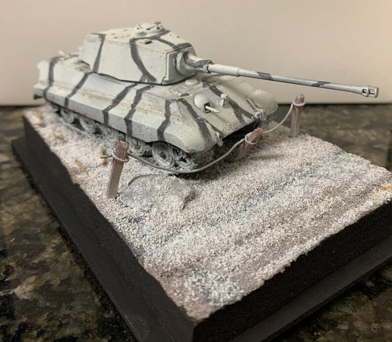 World War II Diorama King Tiger Tank Over Snowy Road - Etsy