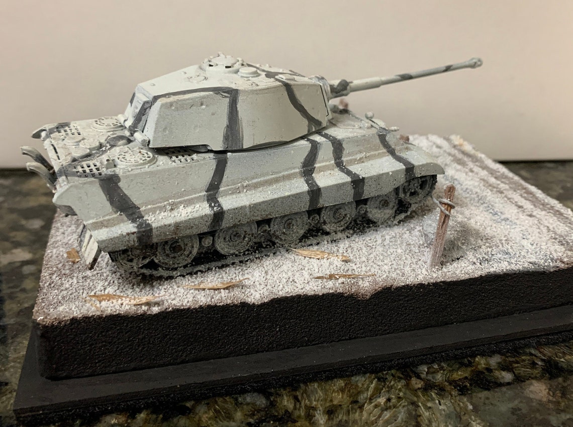 World War II Diorama King Tiger Tank Over Snowy Road - Etsy