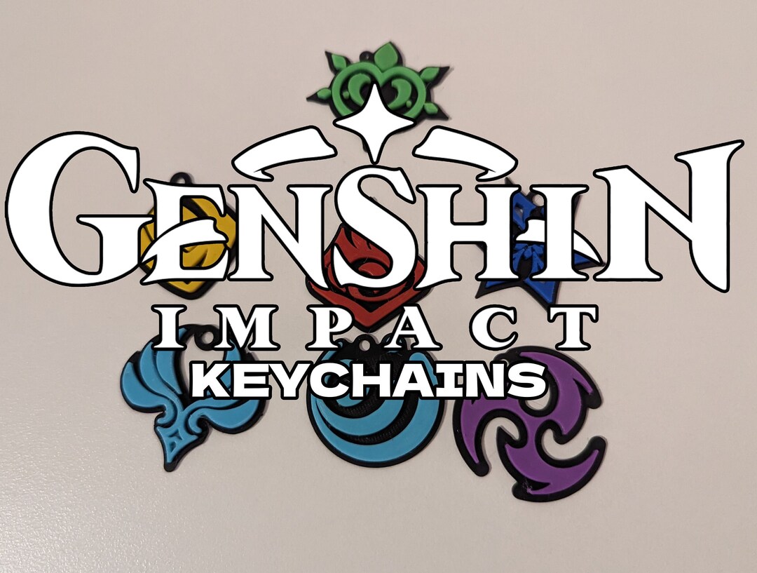 Genshin Impact Elemental Keychains - Etsy