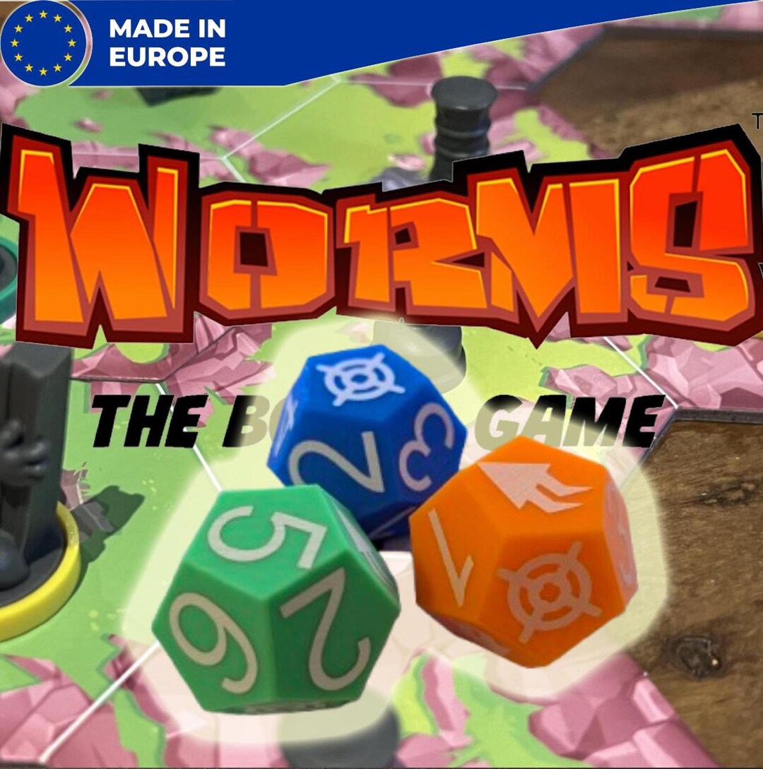 1x Custom Worms Board Game Die - Tactical Mayhem Unleashed! (20mm) - Etsy