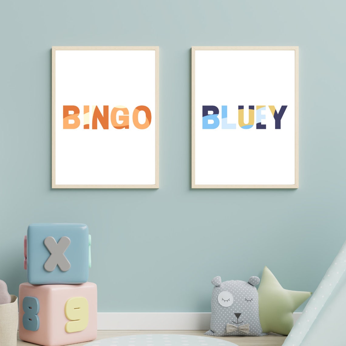 Bluey Posters Bluey and Bingo Names Bundle of 2 - Etsy Canada